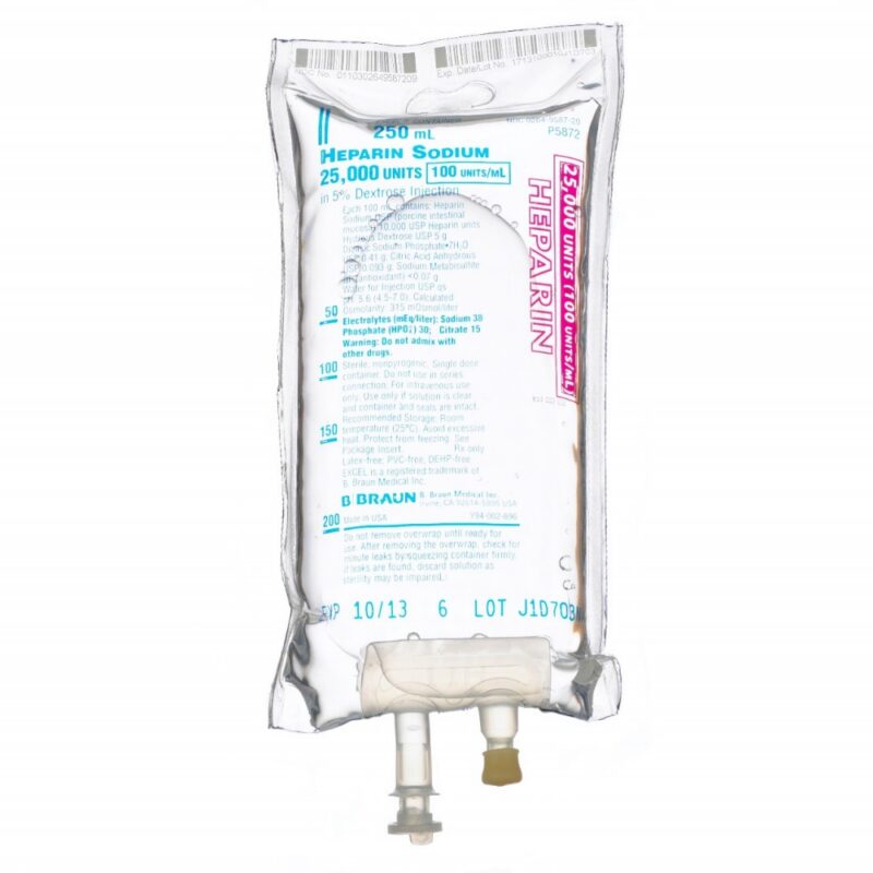 HEPARIN SODIUM 100 UNITS/ML IN 5% DEX - B. Braun Medical - P5872 ...