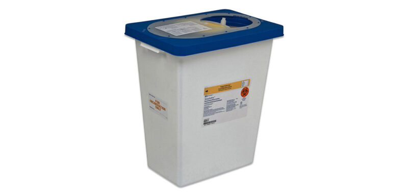 Non-Hazardous Pharmaceutical Waste Container with Biohazard Label ...