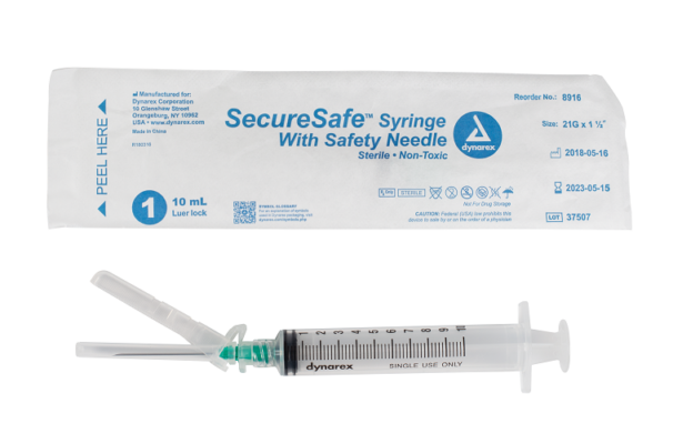 SecureSafe Hypodermic Syringes with Needles - Dynarex - 8916 - Ocean ...