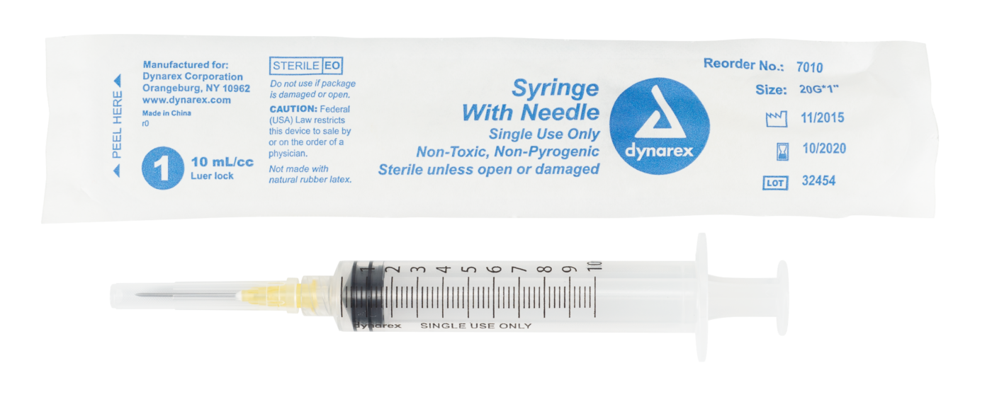 Syringes With Needle - Dynarex - 7010 - Ocean Medical Supply