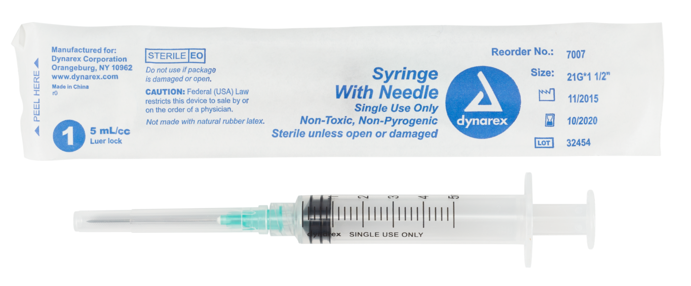 Syringes With Needle - Dynarex - 7007 - Ocean Medical Supply